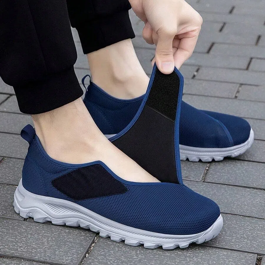 Men's Athletic Shoes, Spring/Summer Breathable Mesh, Wide Width And Toe Cap